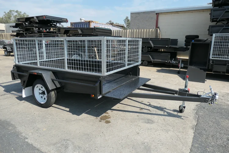 8x5 Golf Buggy Manual Tipper Trailer with 2ft Cage for Sale Wagga Wagga