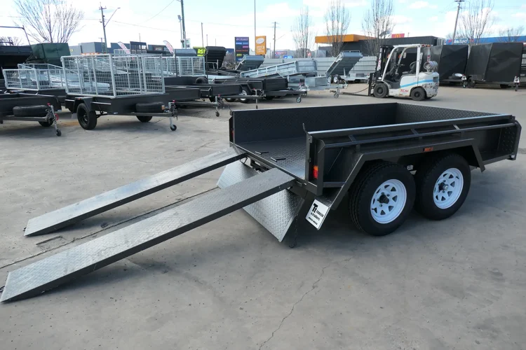 8x5 Tandem Axle Heavy Duty Box Trailer with Slide Under Ramps
