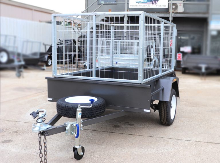 6x4 Medium Duty Smooth Floor 3ft Cage Trailer for Sale Wagga NSW