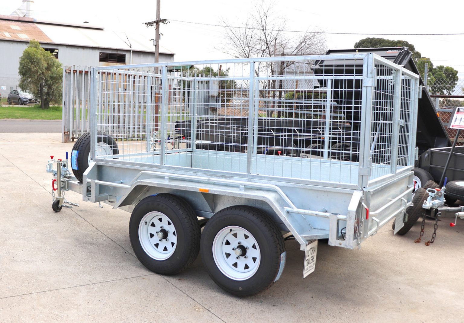 8x5 Tandem Axle Galvanised Cage Trailer for Sale Wagga Wagga NSW